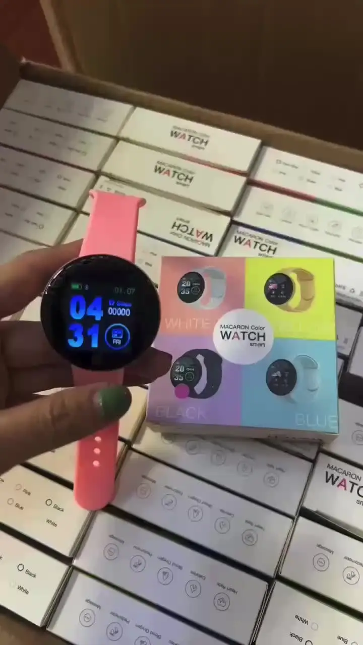 D18 Smart Watch Men Women Smartwatch Blood Pressure Waterproof Digital ...