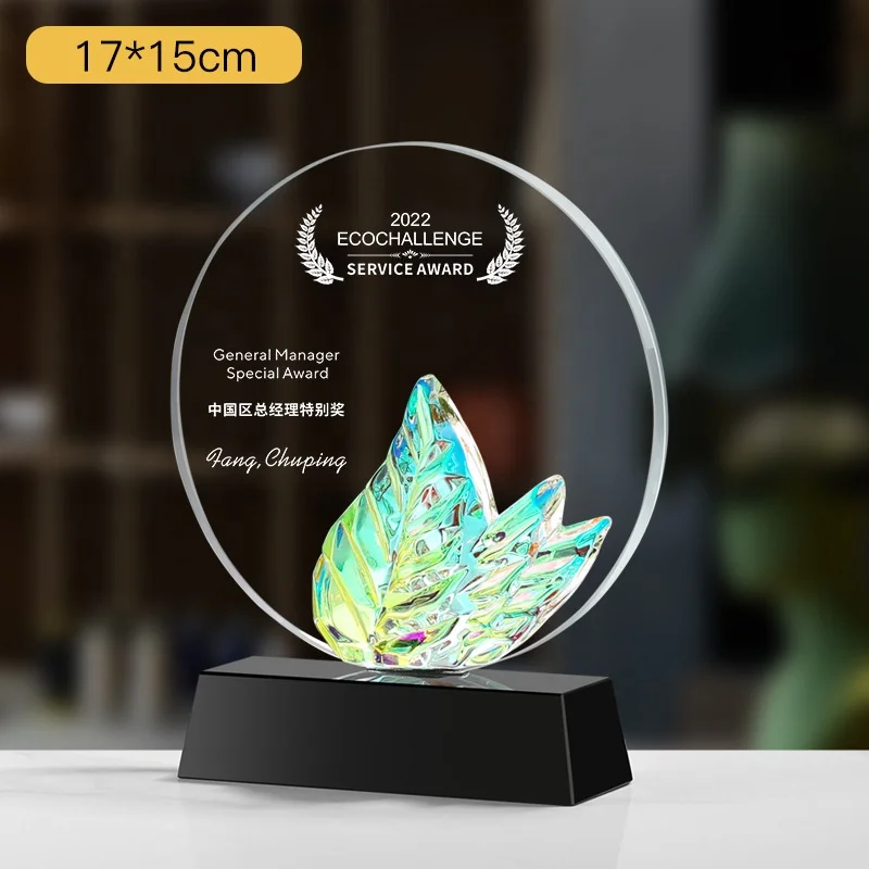 Custom Inclined K9 Crystal Trophy Awards Engraving Glass Award Trophy ...