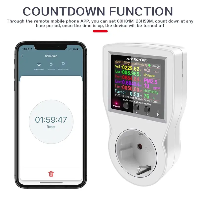 Smart Wifi Watt Meter Plug-in US Socket Power Meter