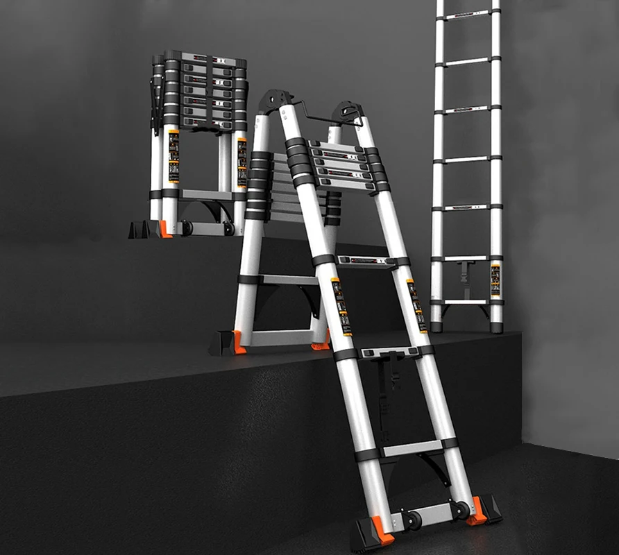 Aluminum Step Roof Ladder High Quality Durable Using Various Folding Silver Modern Aluminium ...