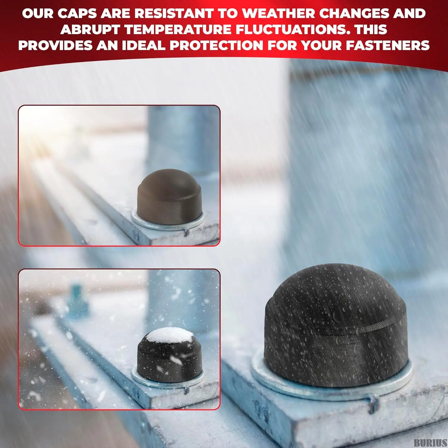 Elekh M6 White Hex Protection Bolt Caps - Durable & Versatile