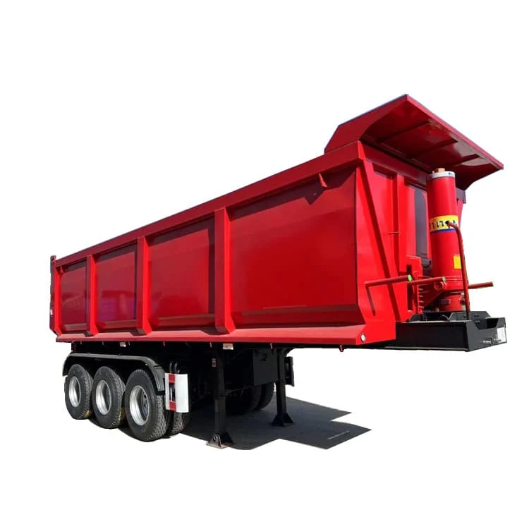 Hot Sale 35 Cbm Hydraulic U-shape Box Rear Tipping Trailers Tipper Dump ...
