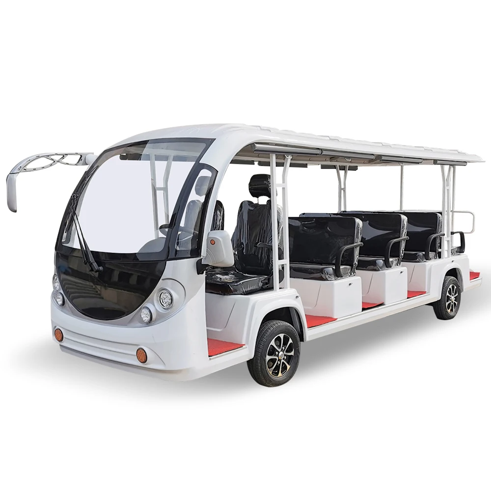 14 Seater Electric Golf Cart Shuttle Sightseeing Bus For Resort Use ...