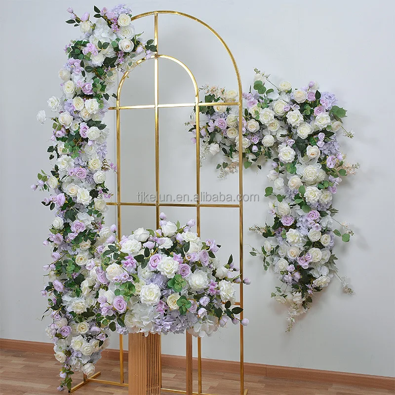 KL-FRN20Wholesale Artificial Rose Flower Runner White Flower Aisle ...