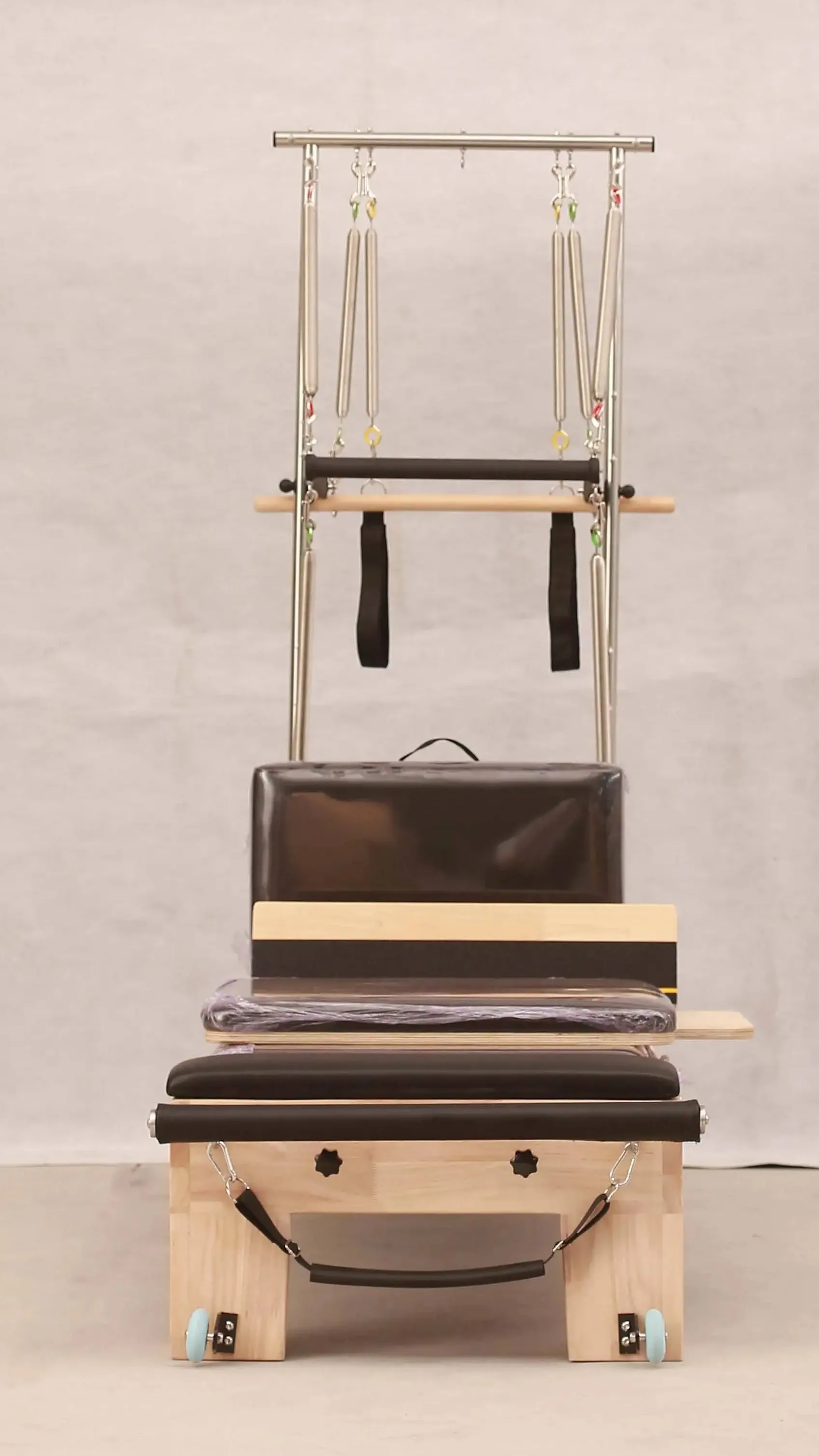 Folding Infinity Oak Wood Body Exercise Equipment Yoga Pilates Reformer ...