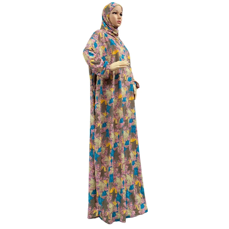 2022 Muslim Women's Prayer Garment - Flower Hijabs Jibab