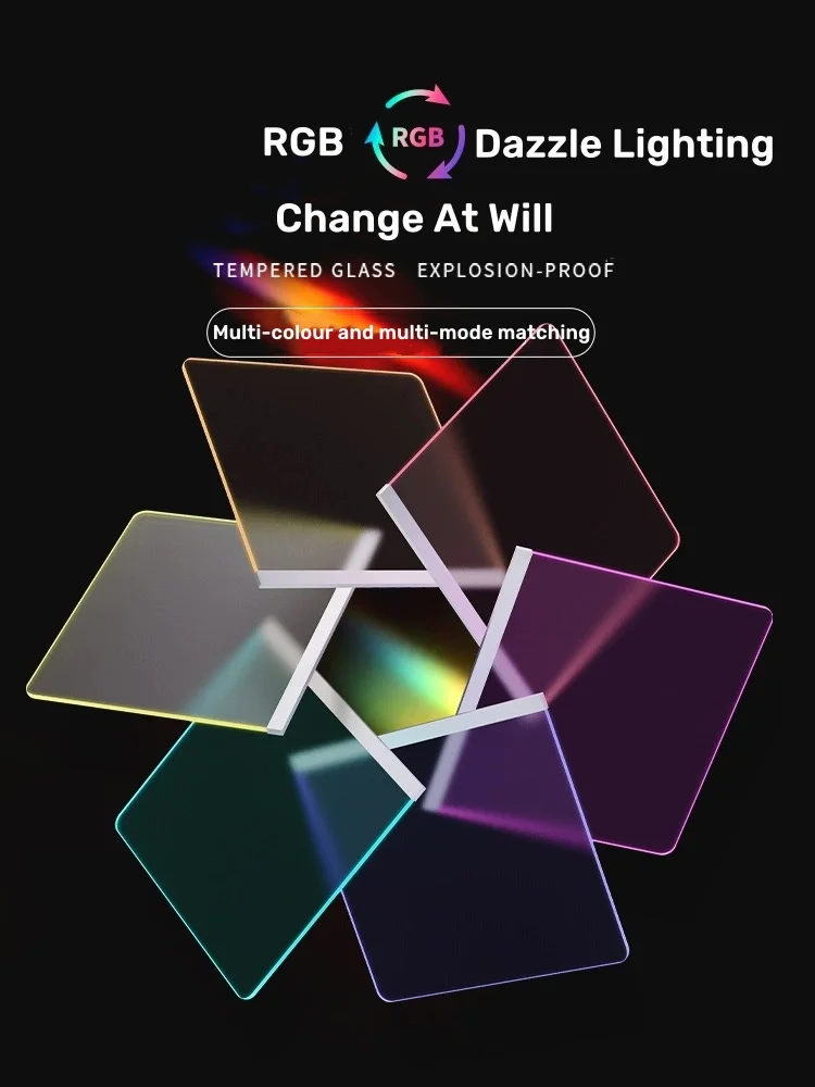 Custom Screen Printing Pattern RGB Dazzle Tempered Glass