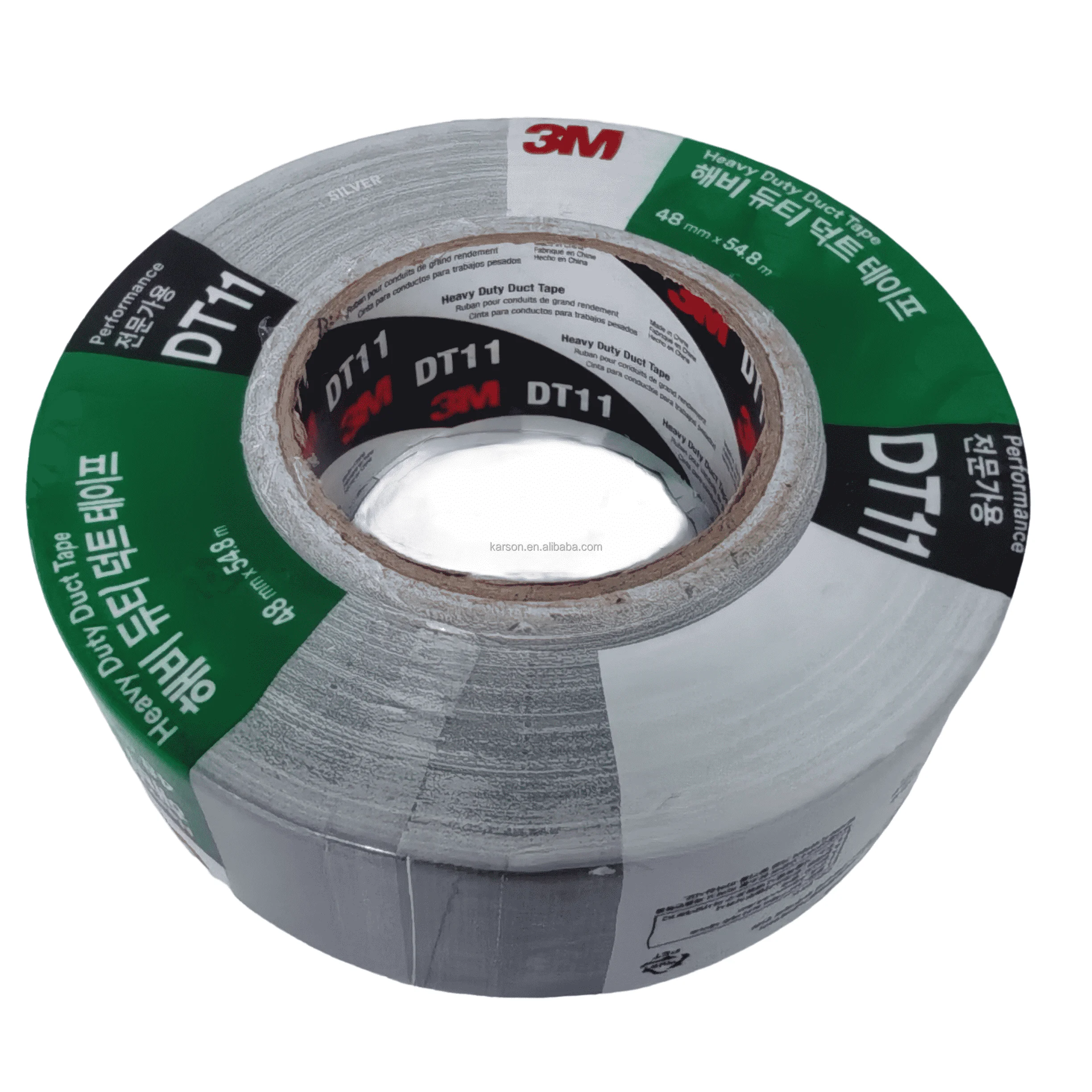 3M Heavy Duty Duct Tape DT11, Silver, 48 mm x 54.8 m, 11 mil( 0.27 mm ...