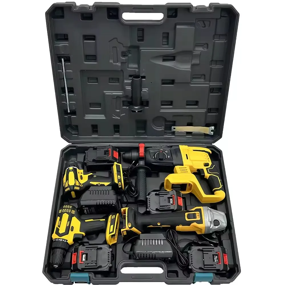 Professional 21v Rechargeable Power Drills Cordless Impact Drill Tool ...