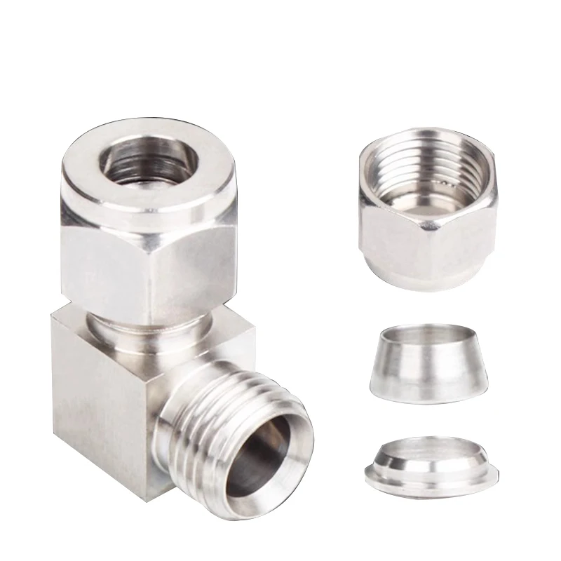 304 Stainless Steel Ferrule Elbow Right Angle Ferrule Fitting 3MM 4MM ...