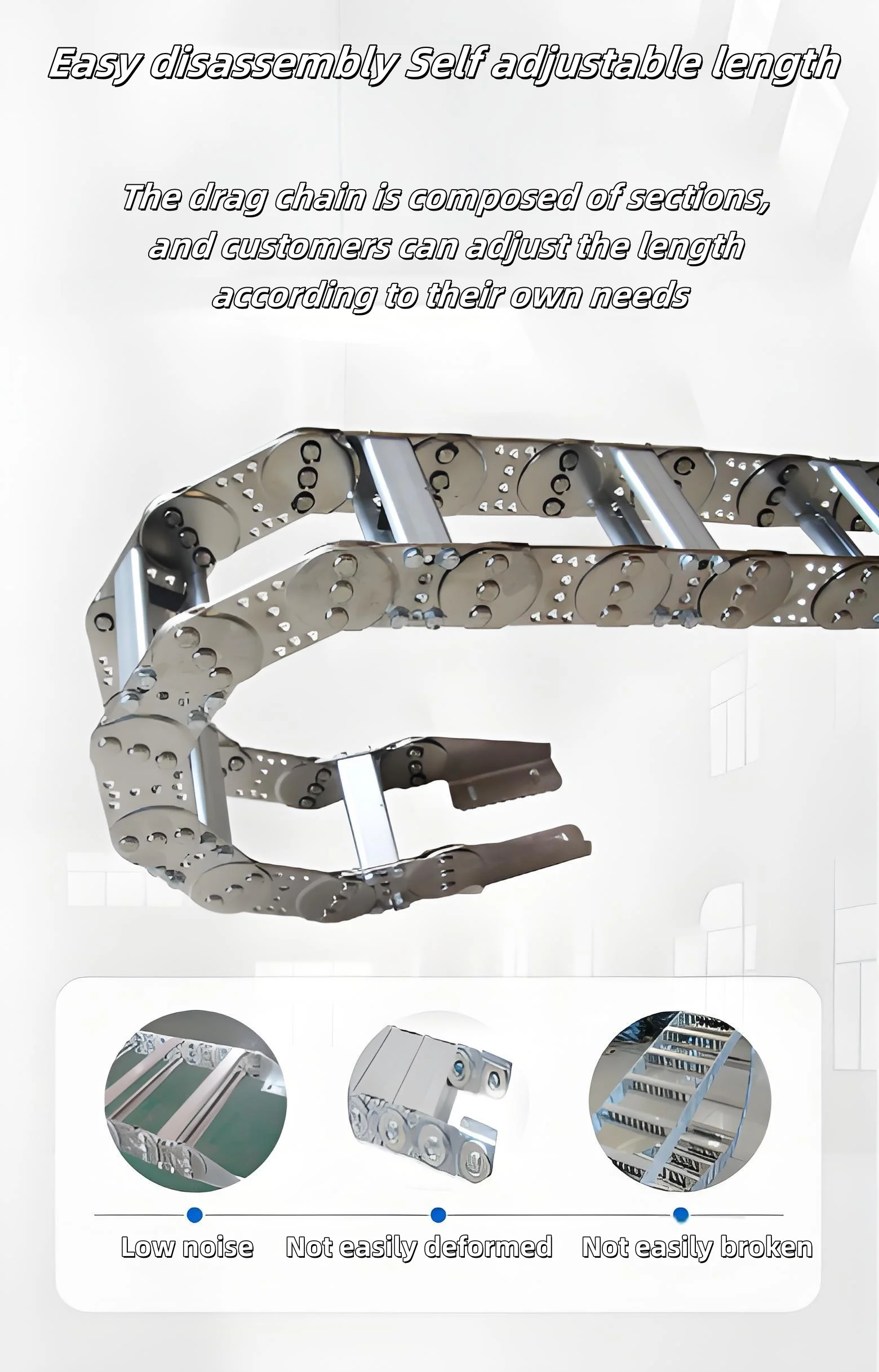 CNC Steel Cable Flexible for Drag Chain Rail Guide Protector with ...