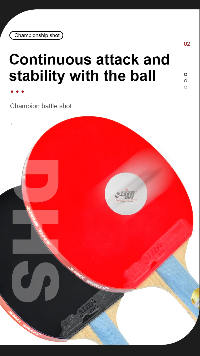 DHS Table Tennis Racket - Professional Comfort & Performance