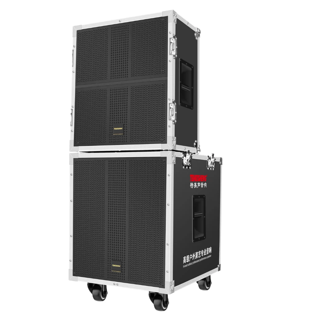 18 Inch Wooden Box Outdoor Portable Bluetooth Party Trolley Speakers ...