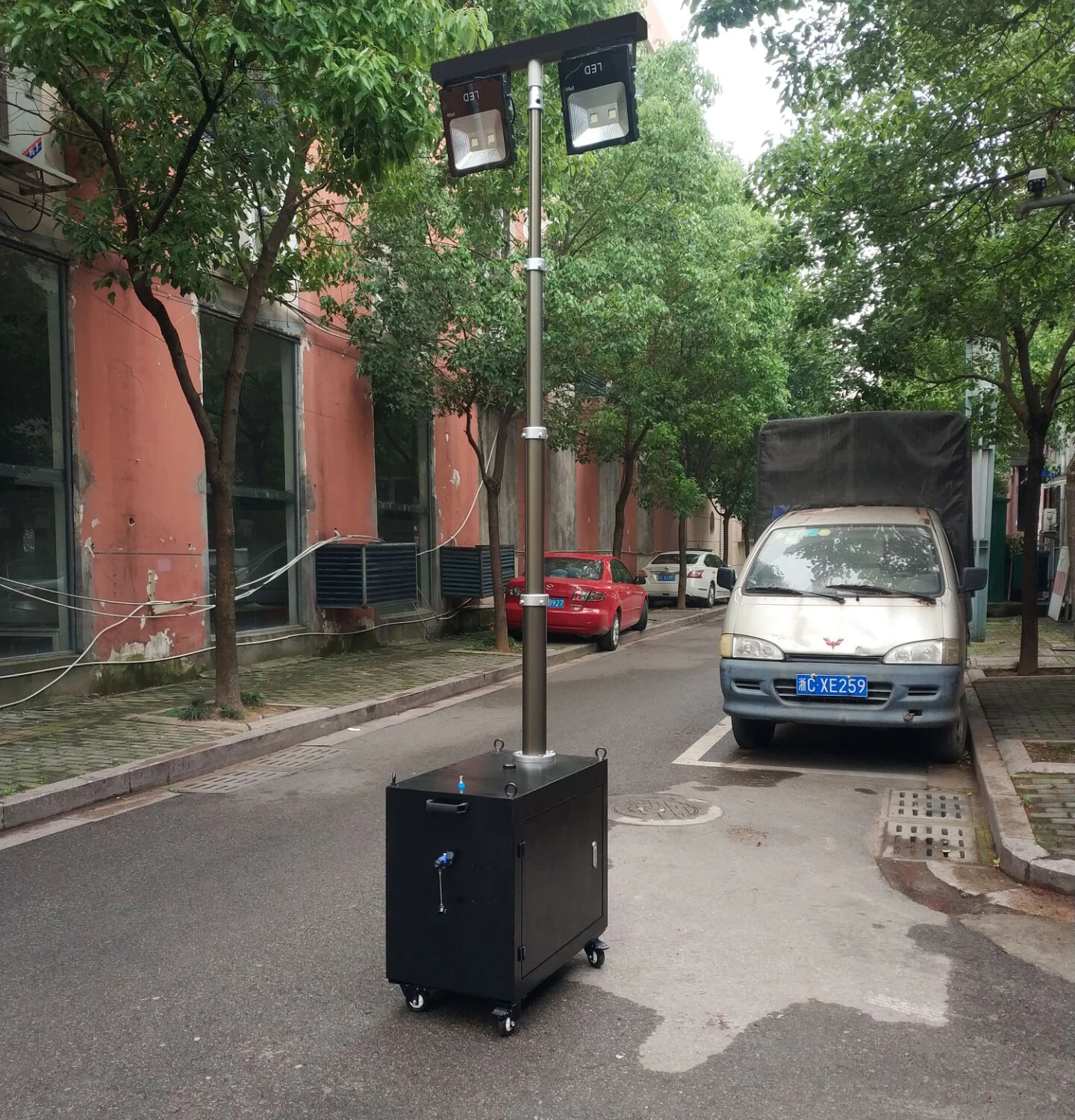 20ft 6m Telescopic Mast On Mobile Trailer Cctv Camera Mast - Buy Camera ...