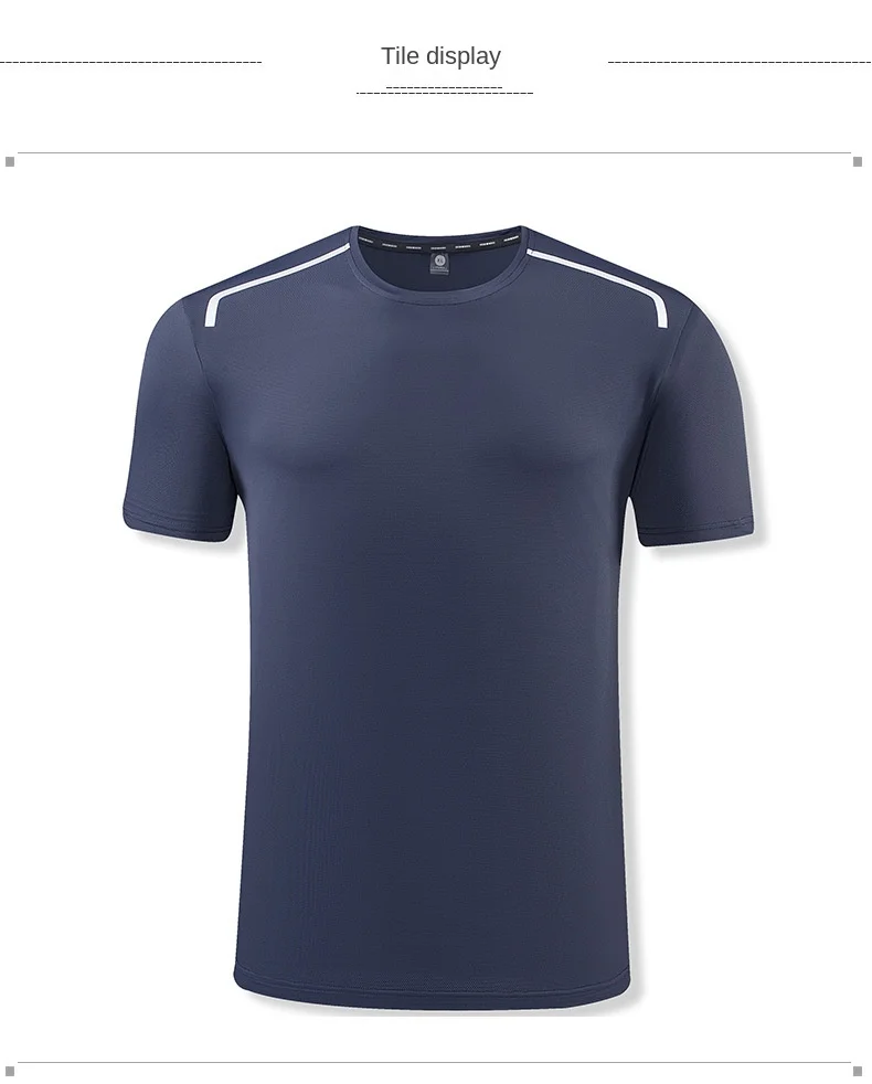 New Men's Quick Drying Elastic Sports T-shirt With Round Neck,Breathable,Sweat-wicking,Fitness ...