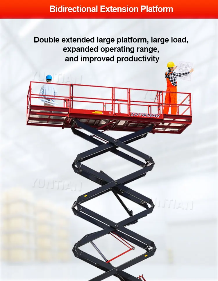 12m 16m Self Propelled Hydraulic Electric Rough Terrain Scissor Lift ...