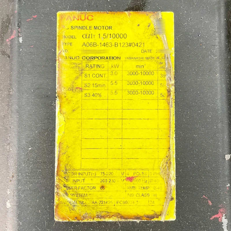 Fanuc A06B-1463-B123 Thử Nghiệm Động Cơ Trục Chính AC #0421