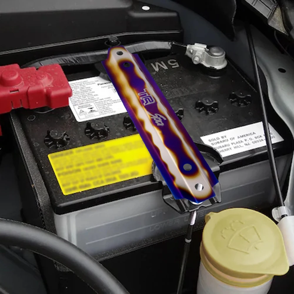 JDM Style Burnt Blue Adjustable Billet Battery Tie Down Aluminium Bar ...