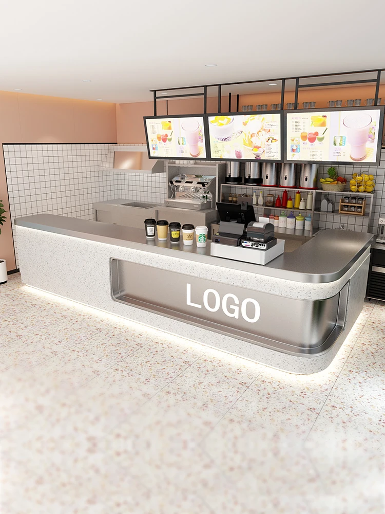 Simple Design Modern Reception Desks for Coffee Shop Front Golden ...