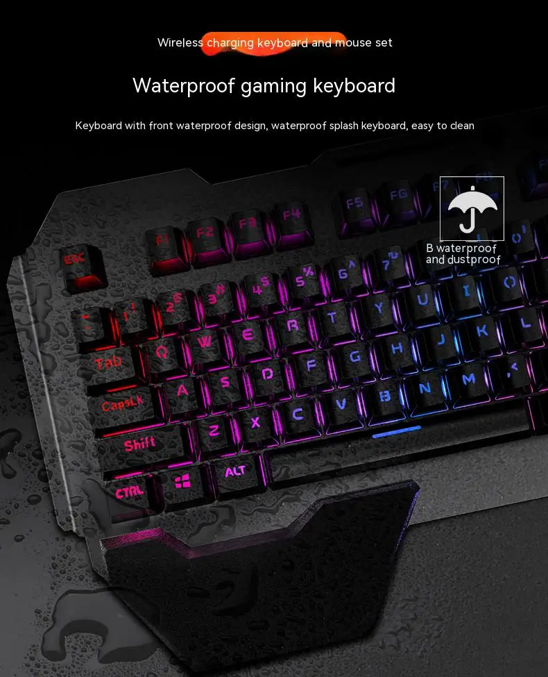 XINMENG K680 RGB Wireless Keyboard and Mouse Set for Esports