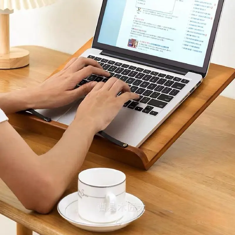 Adjustable And Foldable Desktop Bamboo Wooden Book Stand Tablet ...