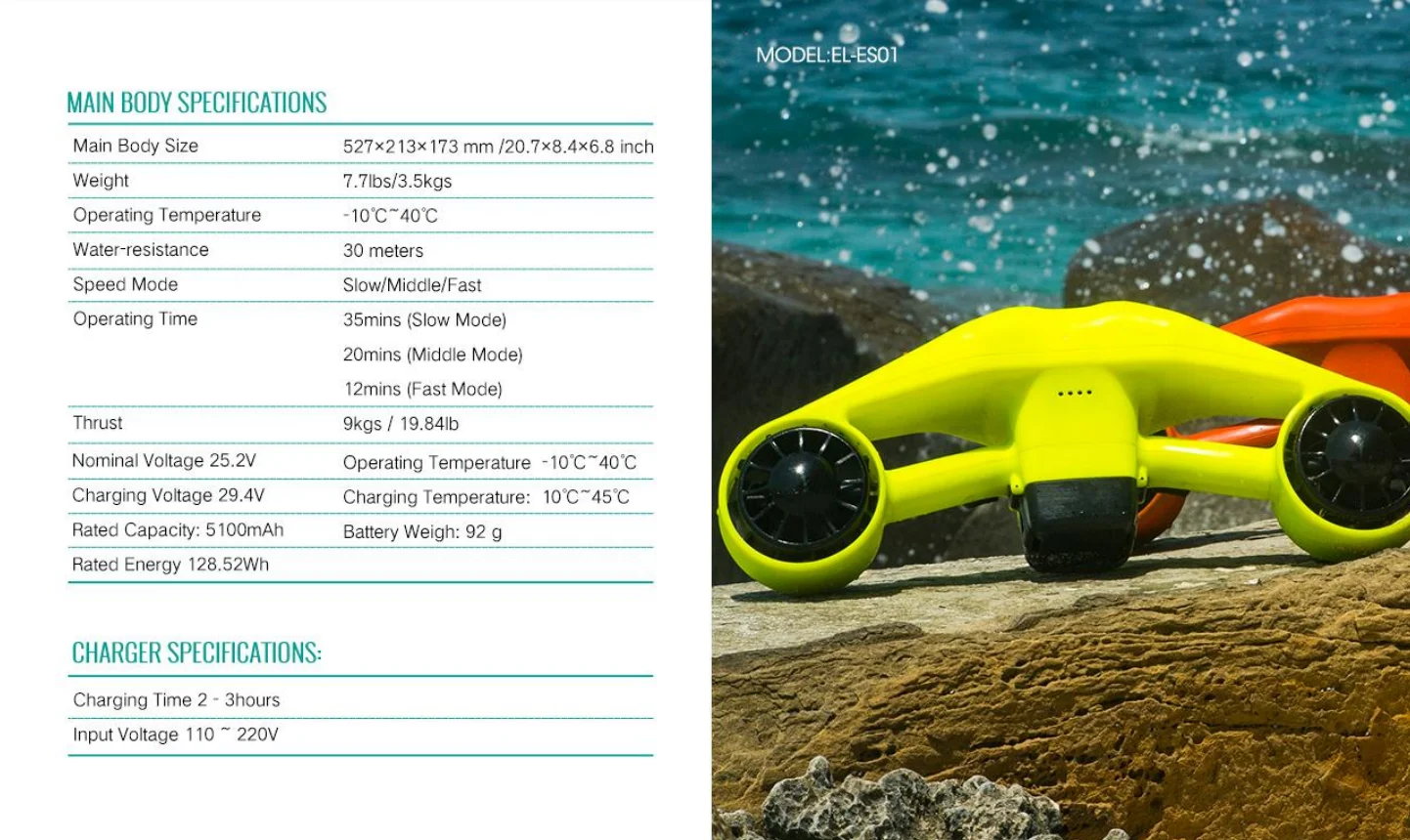 High Speed Electric Under Sea Water Motor Scooter Electric Underwater ...