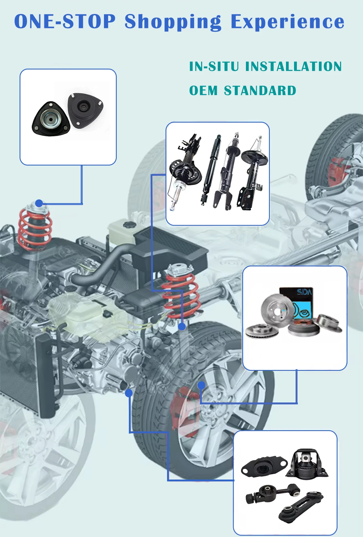 SIDA Wholesale Auto Parts - OEM Engine Mounting for Toyota Corolla LE