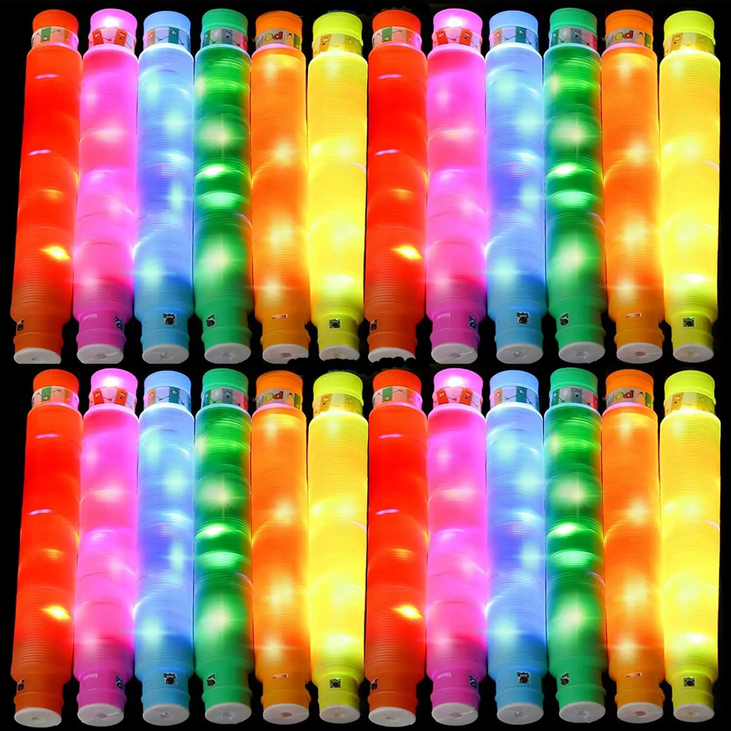 Pt Pretty Colorful Wholesale Led Light Up Toys Pop Tubes Sensory Fidget ...