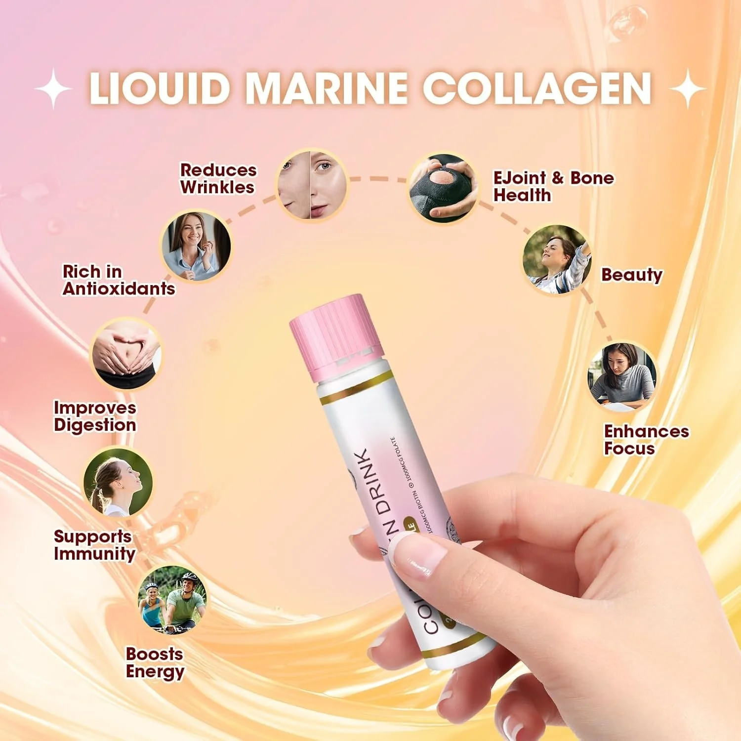 Multivitamins Marine Collagen Oral Liquid Drink Beauty Glow Crystal ...
