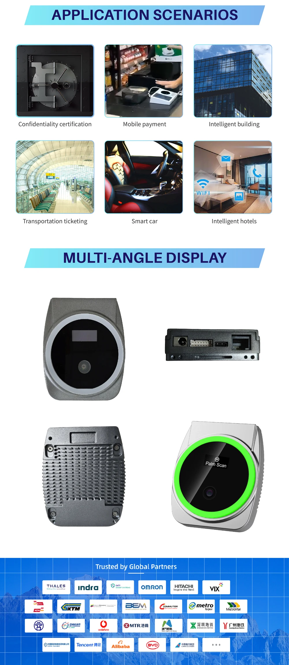 Biometric Palm Print Scanner for Access Control & Attendance