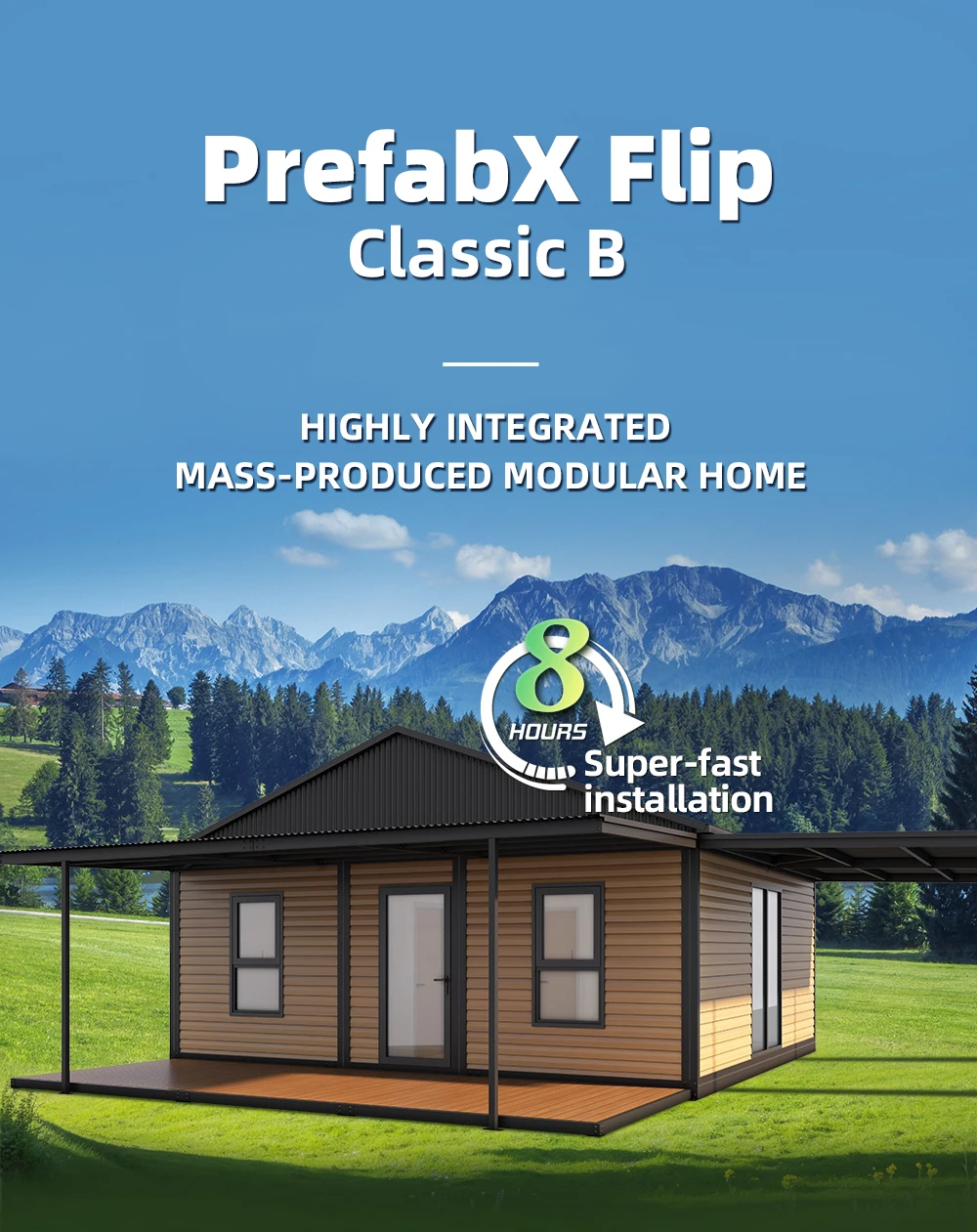 Prefabx House Flip Classic-B Villas - Modern Luxury