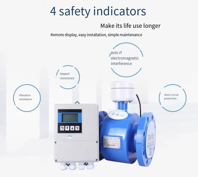 Split Flowmeter Electromagnetic Measurement Milk Domestic Water 24v Power Supply Pulse Output ...