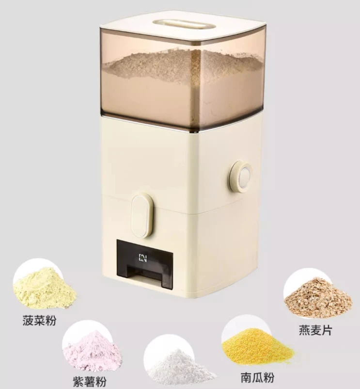 Rotary Airtight Storage Container dry food Wheat Flour rice cereal ...