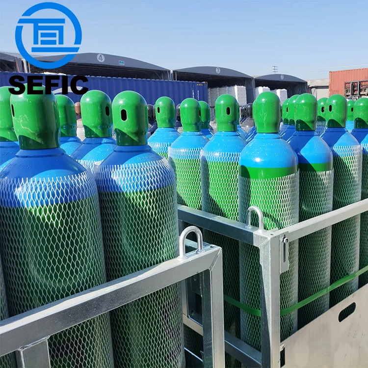 Seamless Oxygen Nitrogen Argon Helium Co2 Bottle Iso9809-1 50l 300bar ...