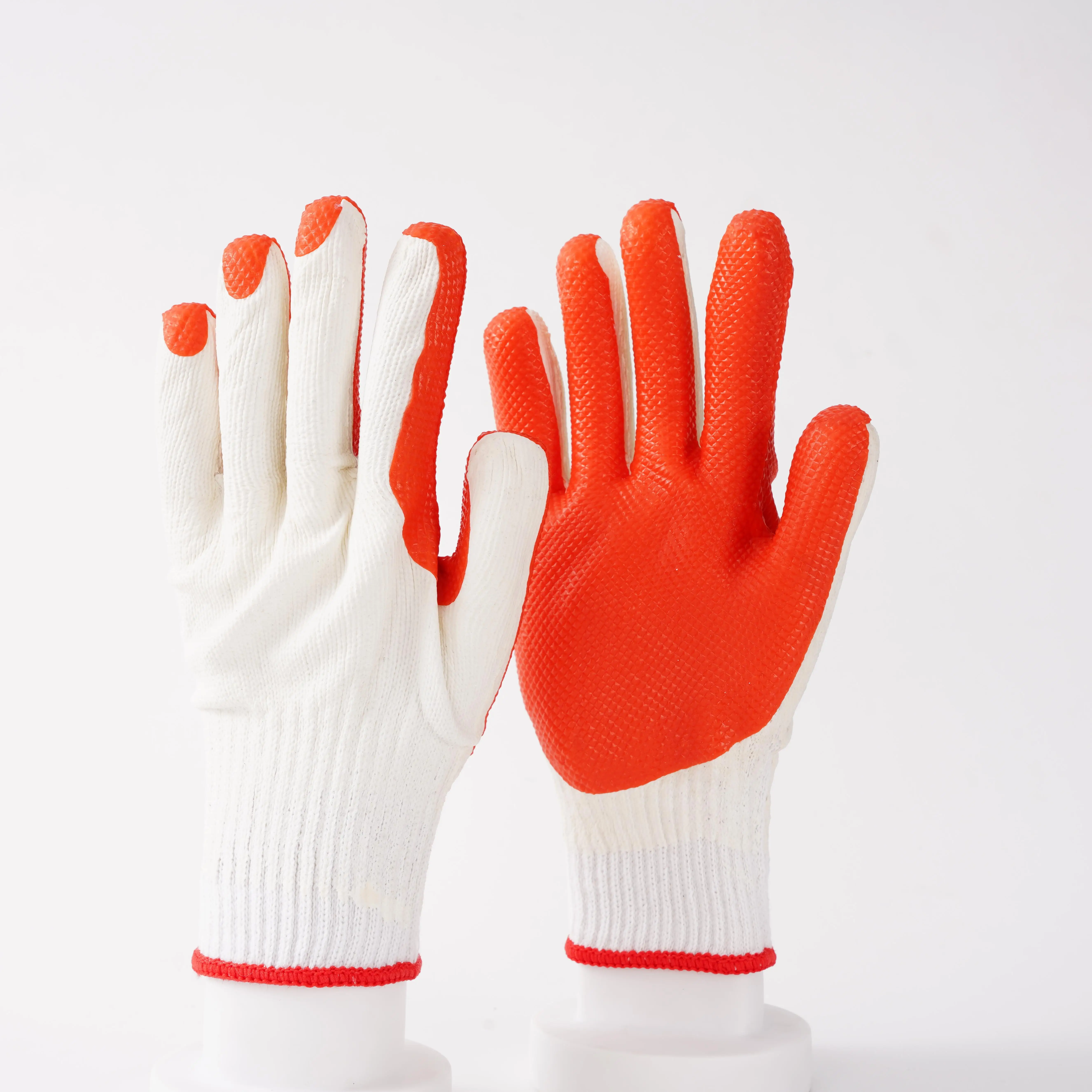 Larger Rubber Latex Double Coated Work Gloves Better Grip Sandy With ...