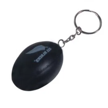 Pu Foam Rugby Stress Ball Mini Stress Relief Toys With Keychain - Buy ...
