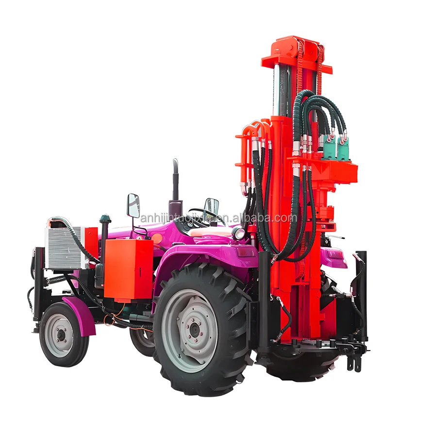 150m 200m Wheels Electric Water Rotary Tractor Drilling Rig Machine For ...