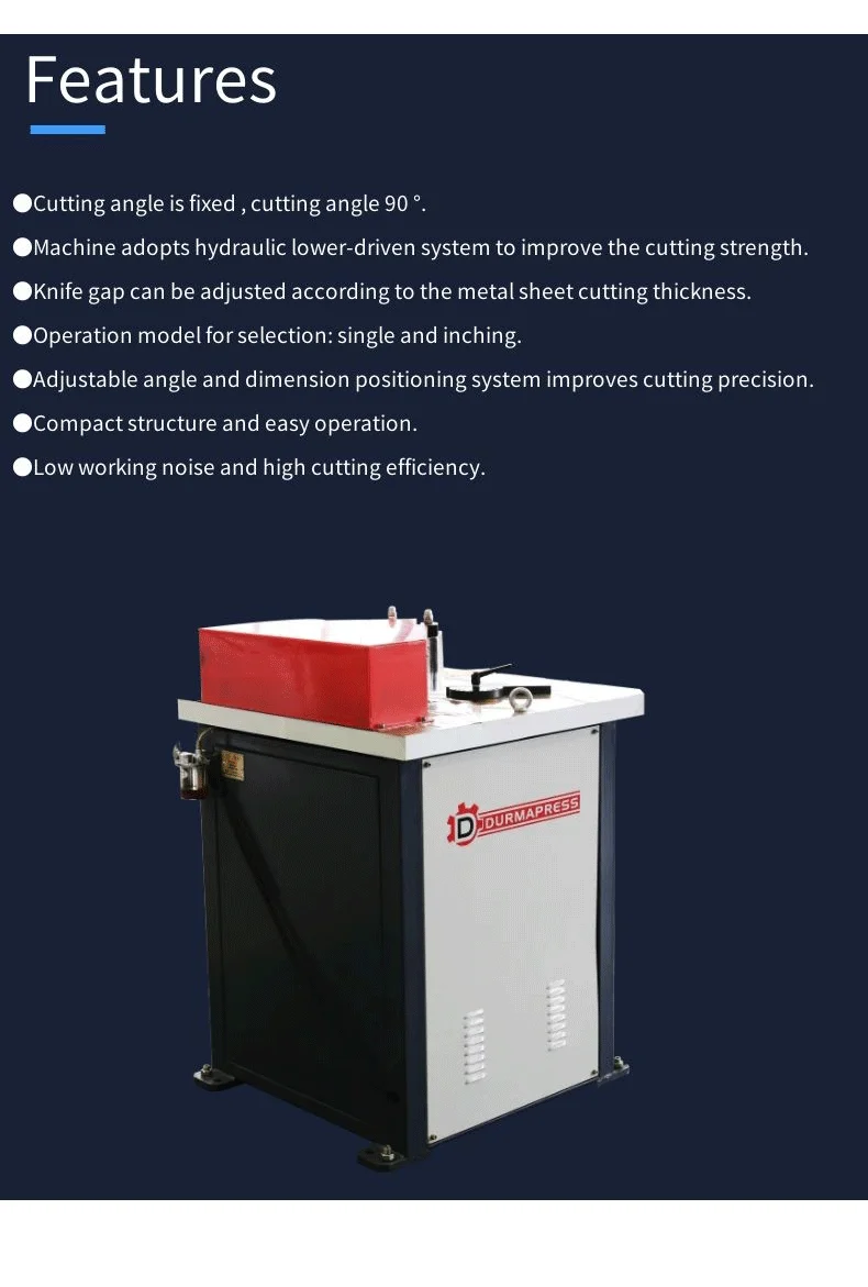 Angle Cutter Hydraulic Cutting Corner Notching Machine For Cooking ...