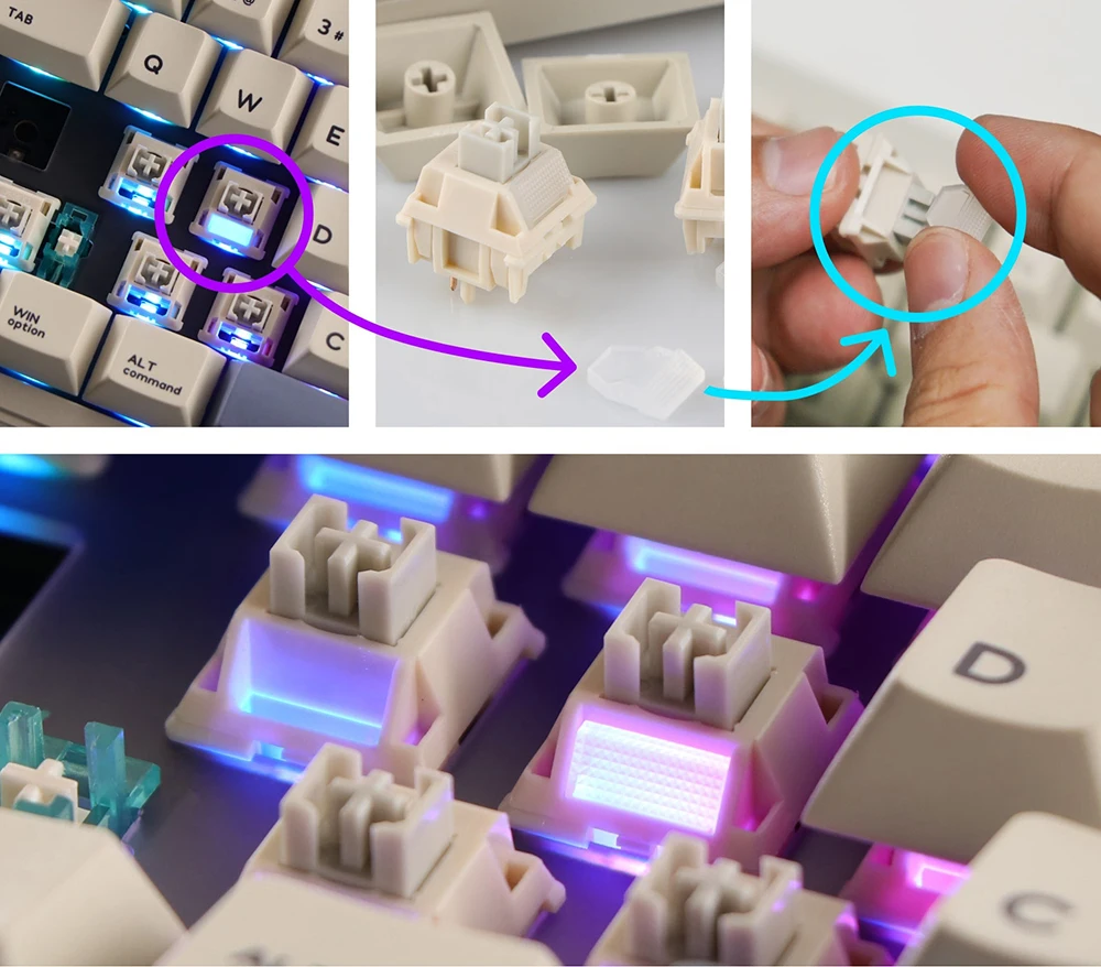 Cidoo V65 Mechanical Keyboard Cnc Aluminum Case 65% Gasket Hand Lubed ...