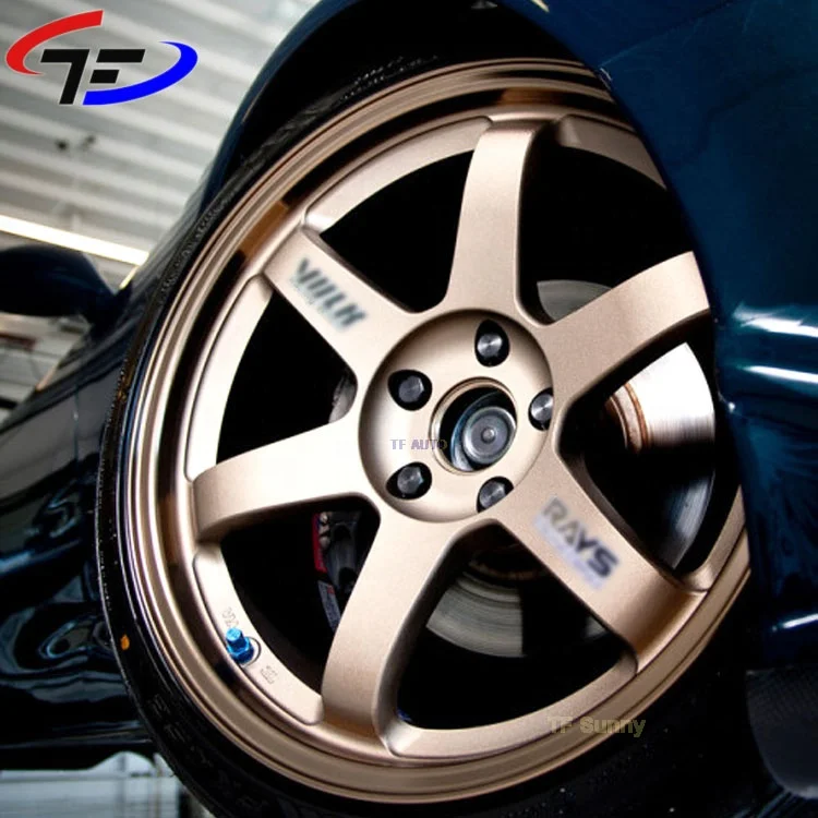 TE37 Gloss black monoblock Forged Engraving Racing Car Wheels For GTR ...