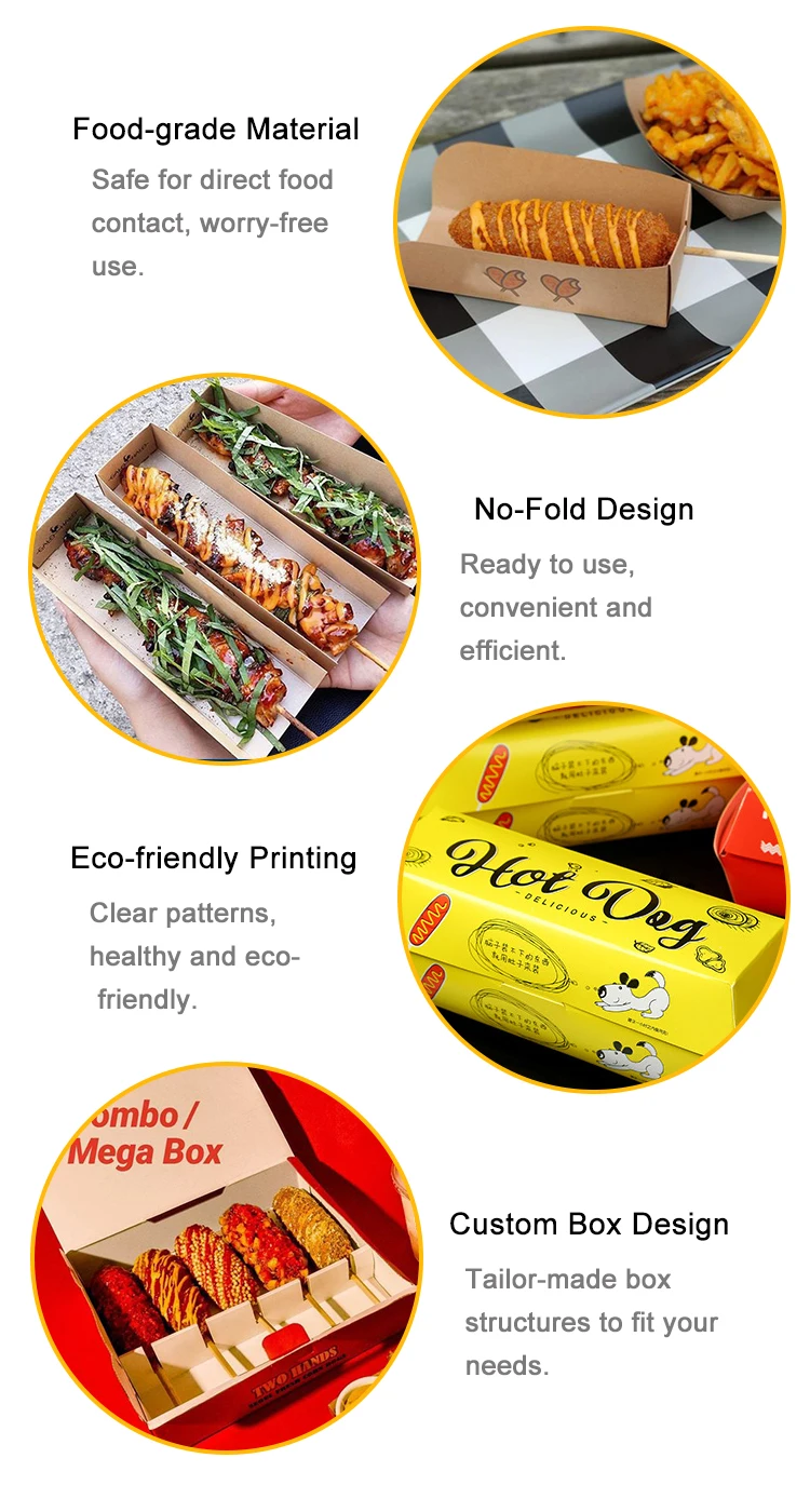 Custom Printed Ivory Paper Boat - Sustainable Food Packaging