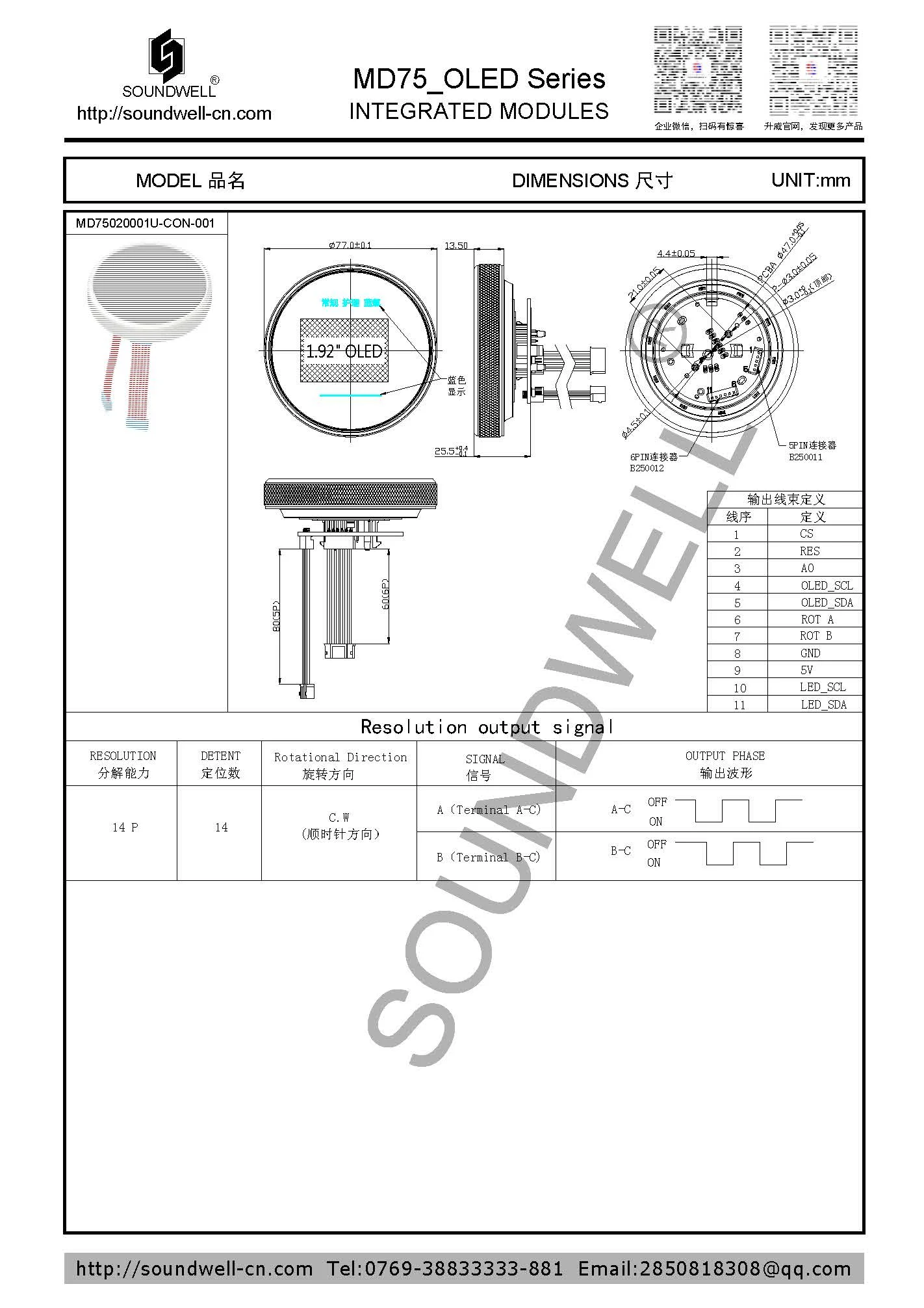 14 Positions Encoder Module Md75 Encoder Module With Oled Screen Display - Buy Oled Display ...
