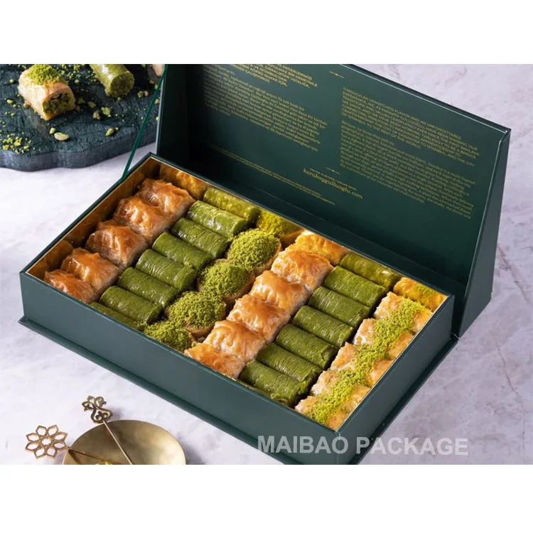 Custom Printed Luxury Pastry Assorted Baklava Packaging Boxes Arabic ...