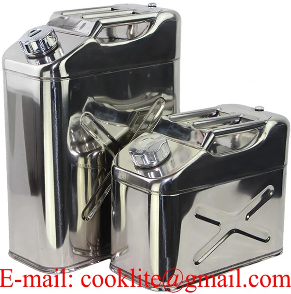 10 Liter Stainless Steel Jerry Can Fuel Petrol Diesel Tank Portable Oil ...