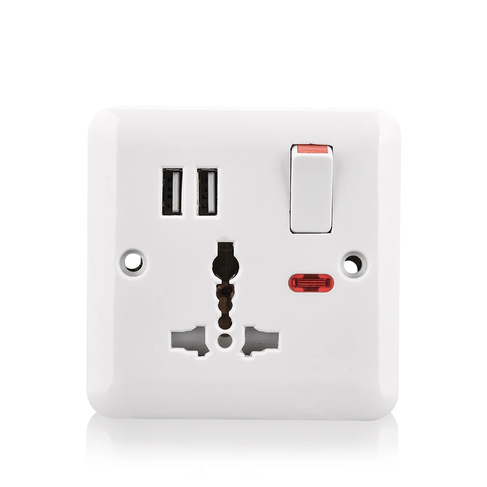 Bakelite Panel 13A BS5733 Universal Wall 2 USB Port Socket| Alibaba.com