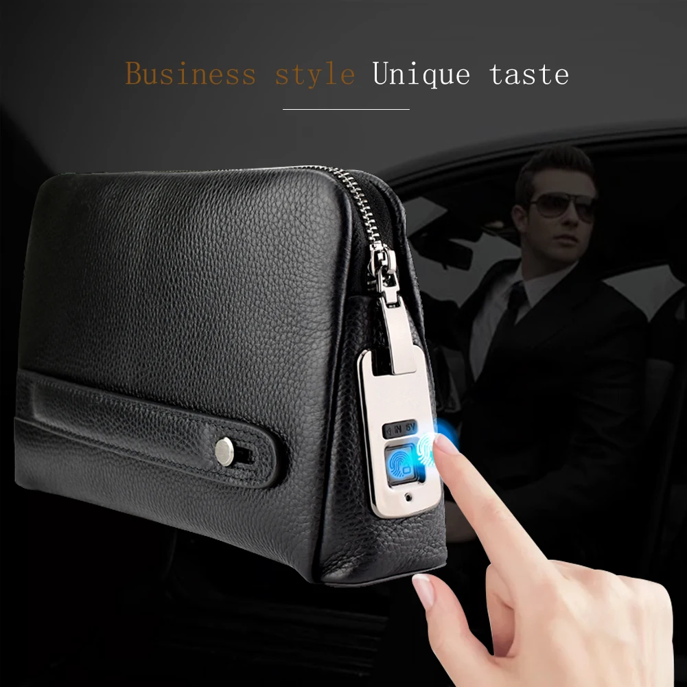 Luxury Leather Handbags for Men - Fingerprint Man Bag, OEM/ODM