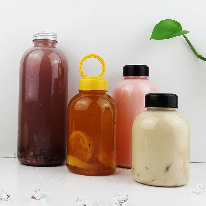 400ml 500ml 600ml 1000ml Plastic Juice Bottles Boba Tea Bottles Disposable Milk Tea Pet Bottle 1 ...