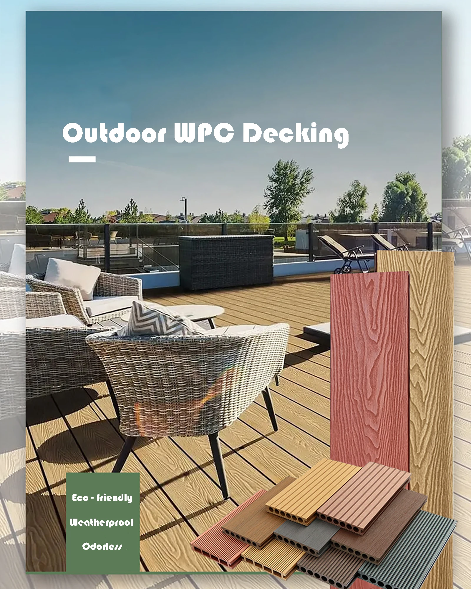 Low Maintenance Second Generation Outdoor Co-Extrusion WPC Composite ...