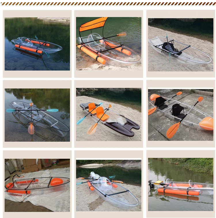 11 Feet Transparent Kayak - Durable & Fun Watercraft