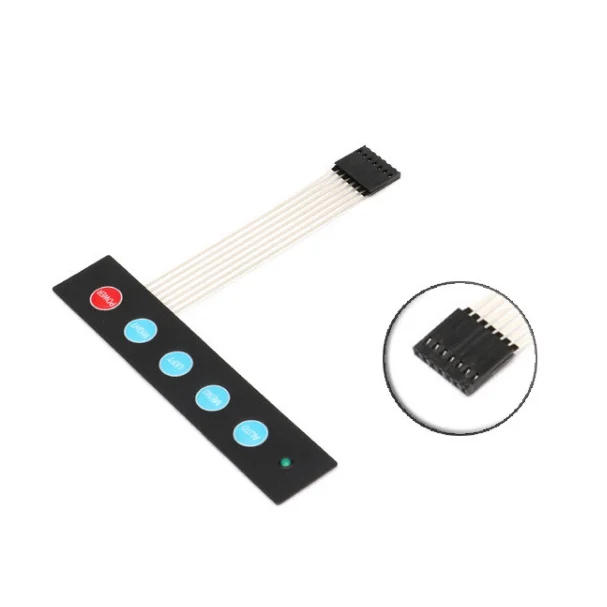 1X5 Matrix 5 Keys Numeric Membrane Keyboards Keypads with LED| Alibaba.com